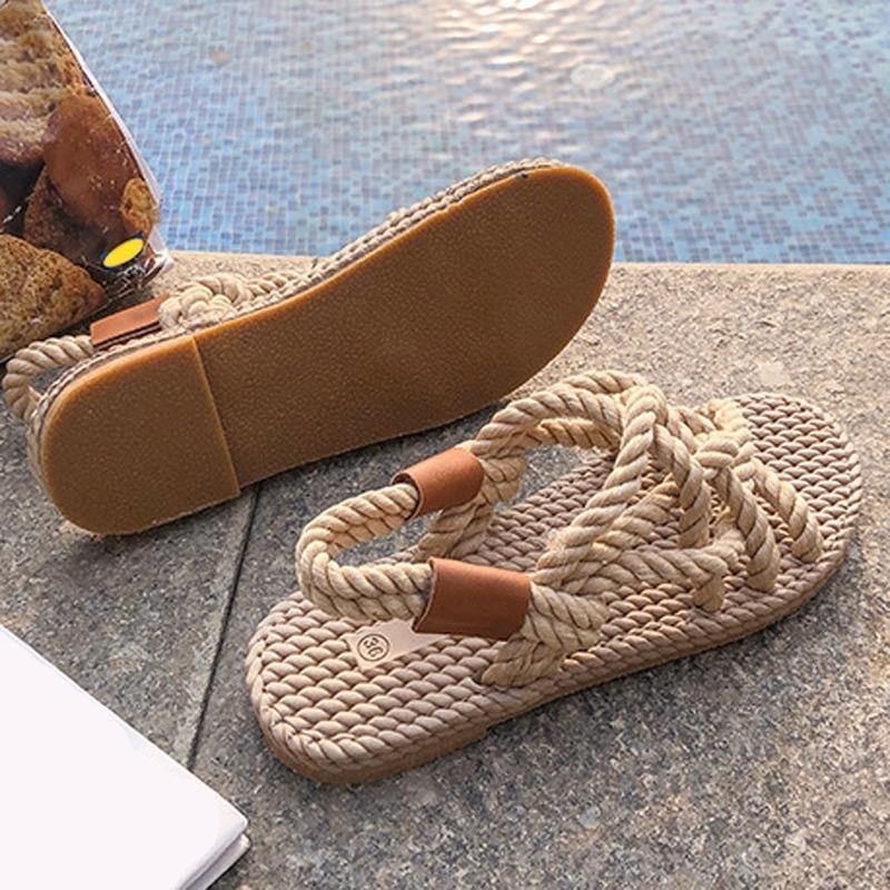 Braided Rope Flat Sandals – Eccentric You
